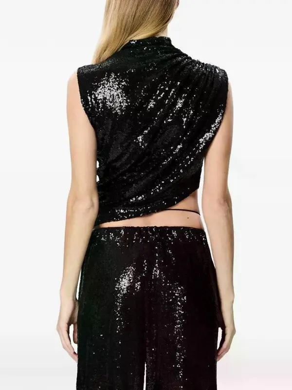 AMAZUIN Sequin-embroidered Cut-out Jumpsuit