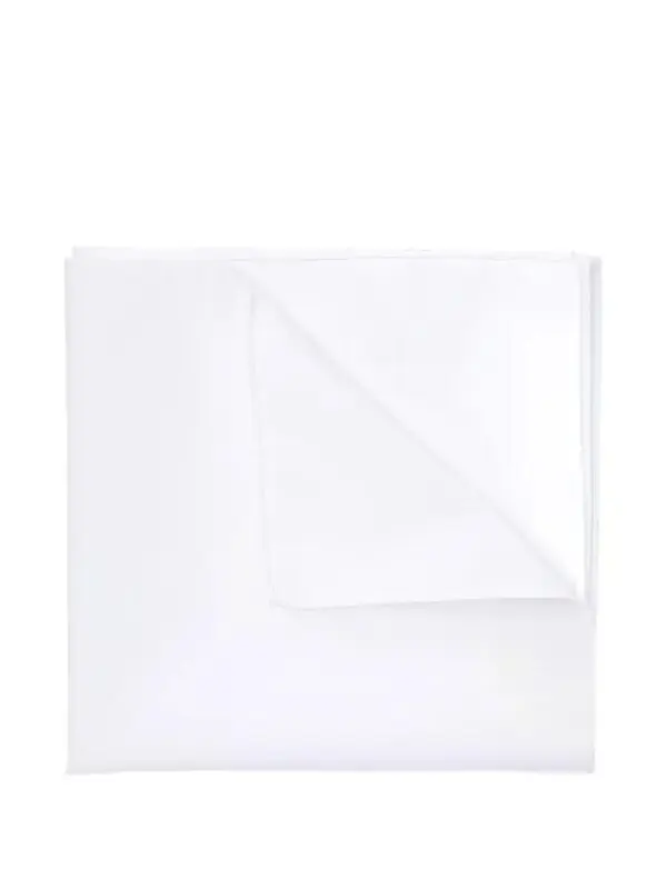 BOSS Plain Pocket Square - White