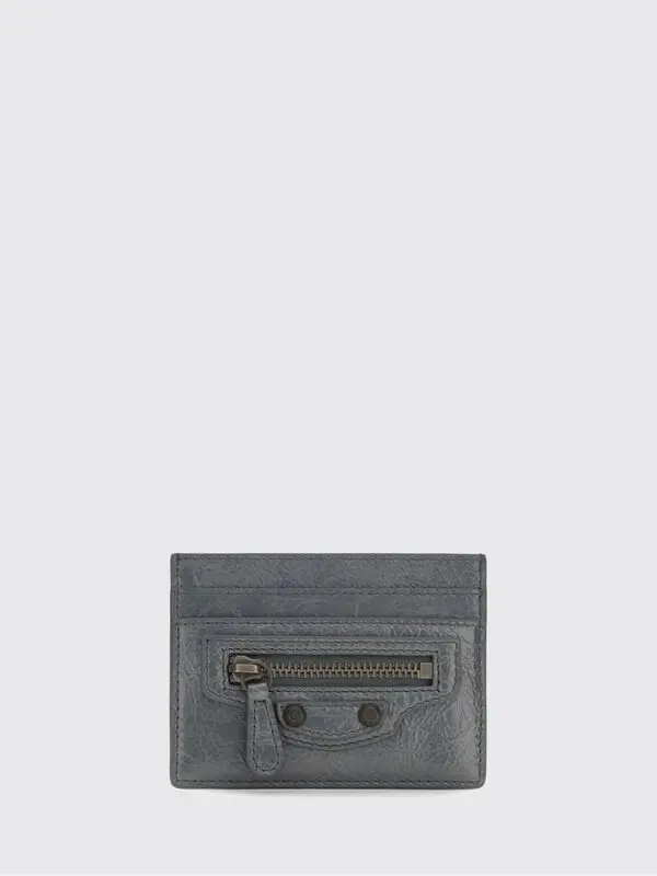 Balenciaga Le Cagole Studded Arena Lambskin Card Holder - Black 1