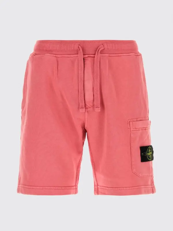 Stone Island Cotton Cargo Shorts - Pink