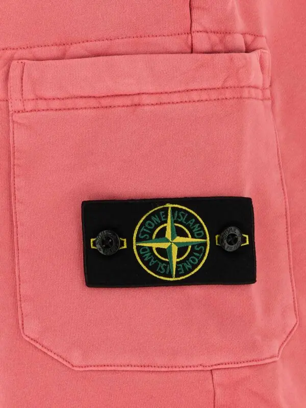Stone Island Cotton Cargo Shorts - Pink