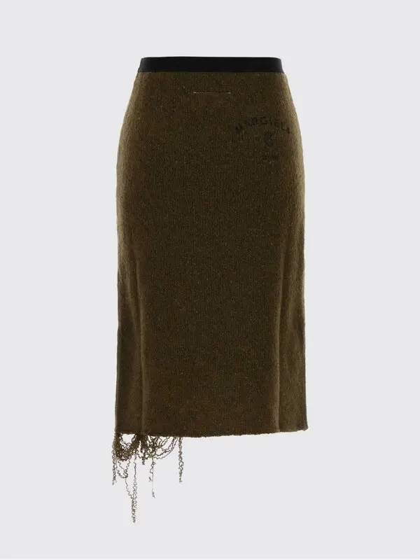 MAISON MARGIELA High-waisted Wool-knit Midi Skirt