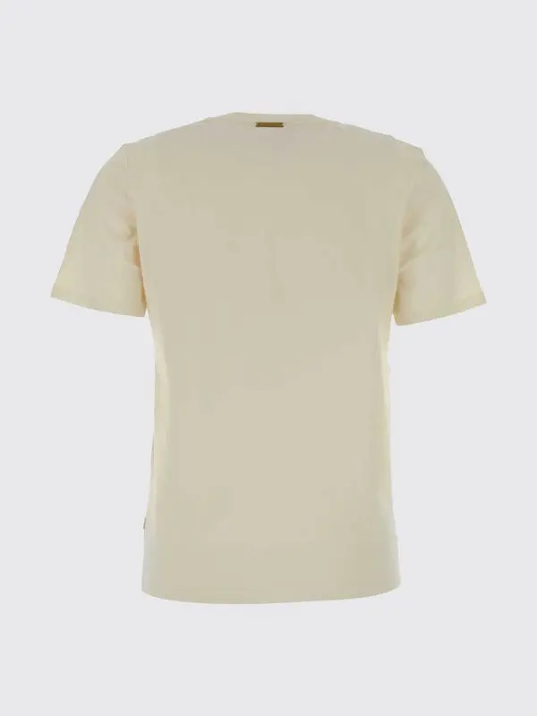Michael Kors Cotton Crewneck T-shirt With Contrasting Front Logo - Ivory