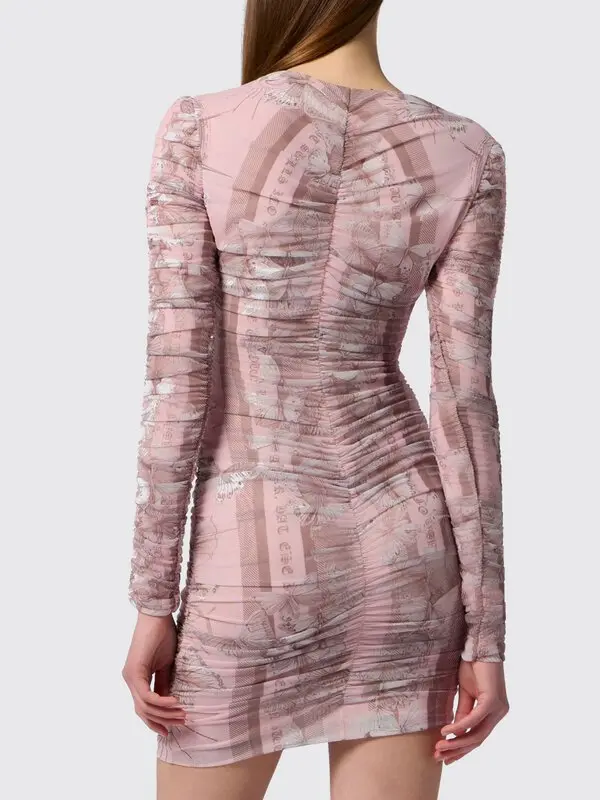 Philipp Plein Printed Ruched Dress