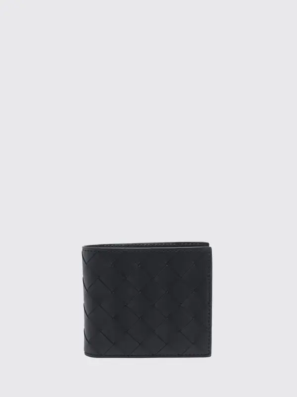 Bottega Veneta Woven Calfskin Bifold Wallet With Coin Pocket
