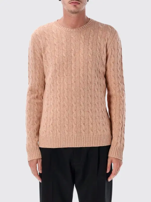 Valentino Garavani Crewneck Sweater In Virgin Wool With Vlogo Signature - Pink