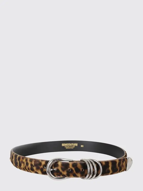 SEMICOUTURE Leather Belt - Brown