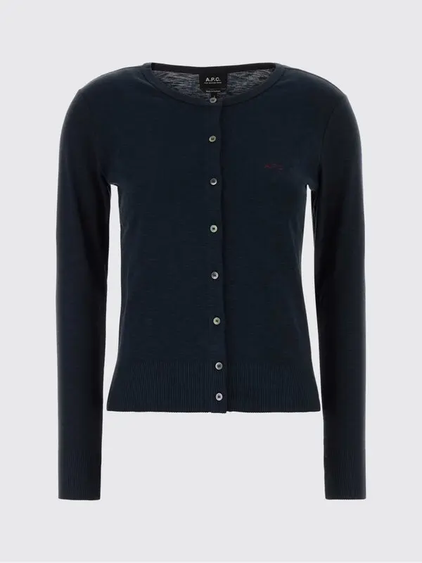 A.p.c. Slim Fit Organic Cotton Crew Neck Cardigan