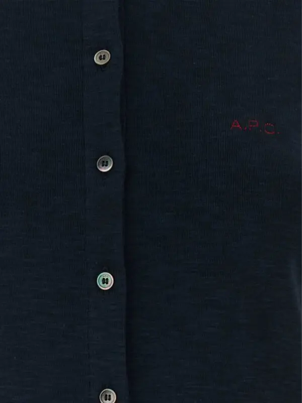 A.p.c. Slim Fit Organic Cotton Crew Neck Cardigan
