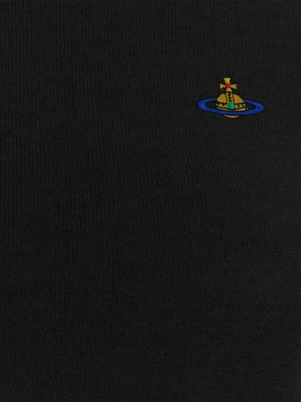VIVIENNE WESTWOOD Slim Fit Short-sleeved Wool Sweater With Orb Logo