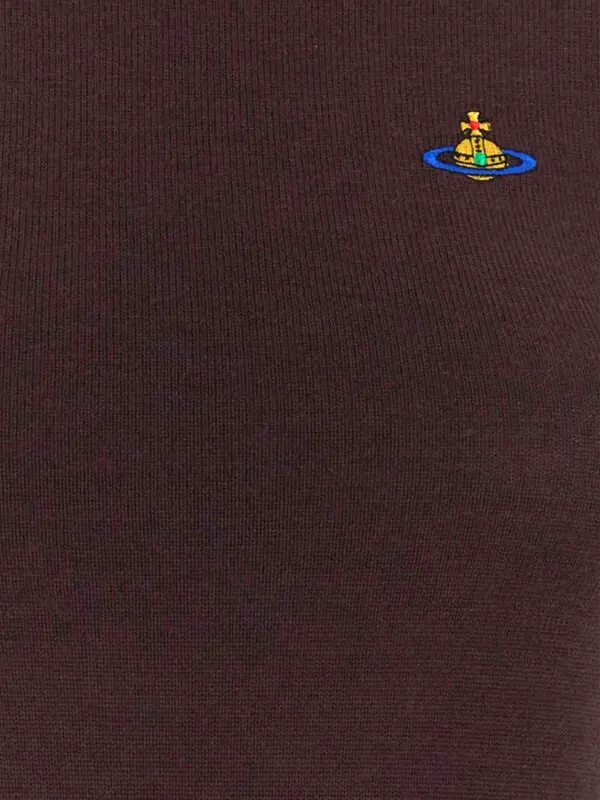 VIVIENNE WESTWOOD Wool Slim Fit Short-sleeved Sweater - Violet