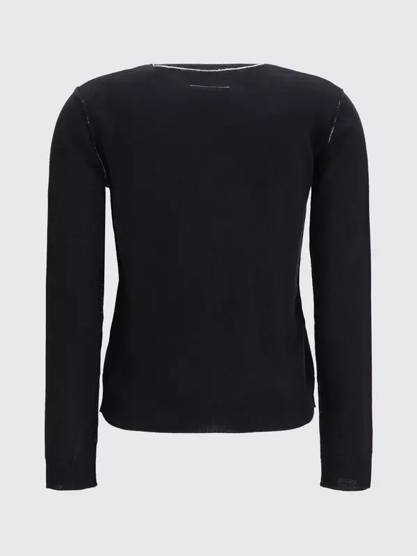 MAISON MARGIELA Slim Fit Wool Cardigan With Contrast Stitching