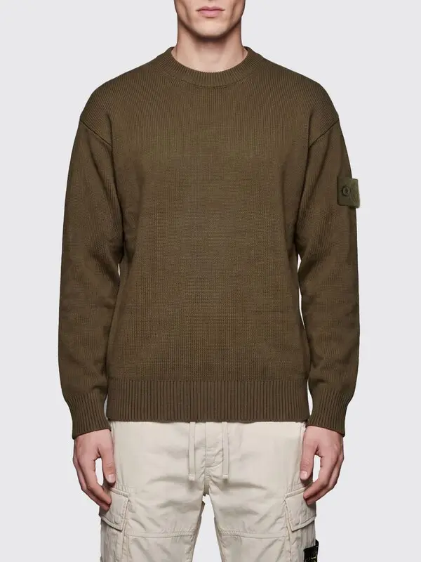 Stone Island Ghost Capsule Cotton And Cashmere Crewneck Jumper - Green