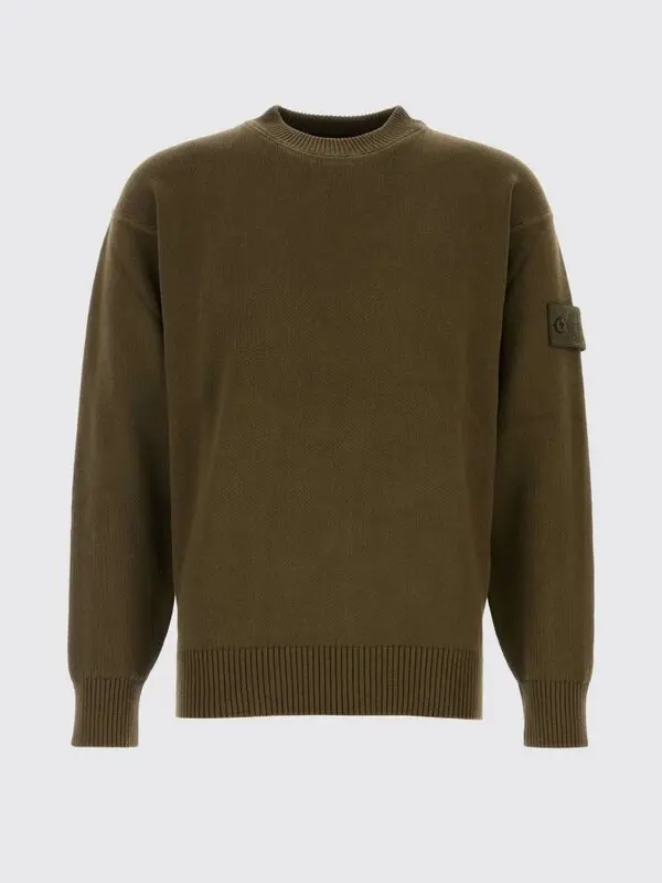 Stone Island Ghost Capsule Cotton And Cashmere Crewneck Jumper - Green