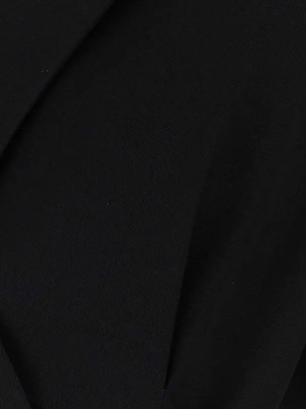 LANVIN Double-breasted Pure Wool Blazer With Padded Shoulders And Peak Lapels