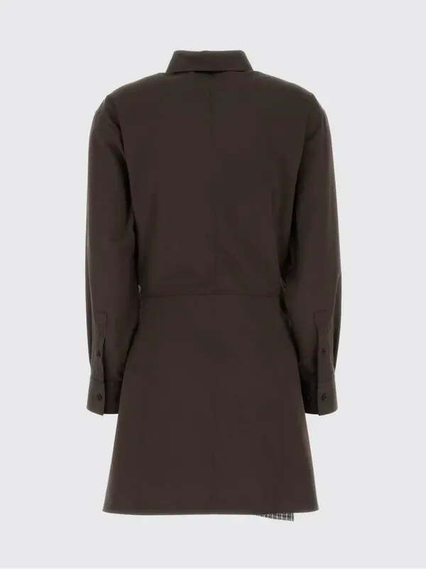 Loewe Cotton And Silk Blend Wrap Mini Shirt Dress