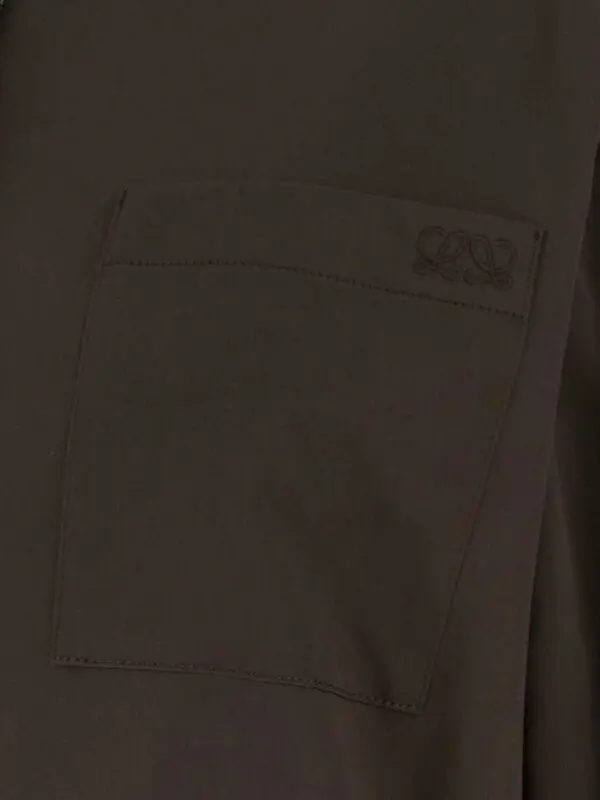 Loewe Cotton And Silk Blend Wrap Mini Shirt Dress