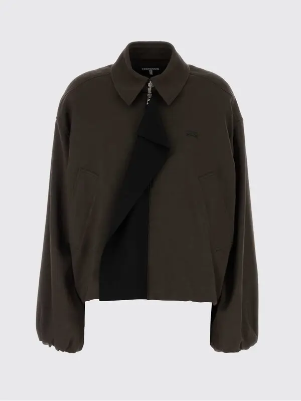 Loewe Cropped Wool-blend Shirt Jacket With Zip Closure
