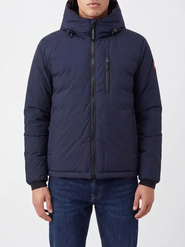 Canada Goose Hooded Puffer Jacket In Water-repellent Technical Nylon - Blue
