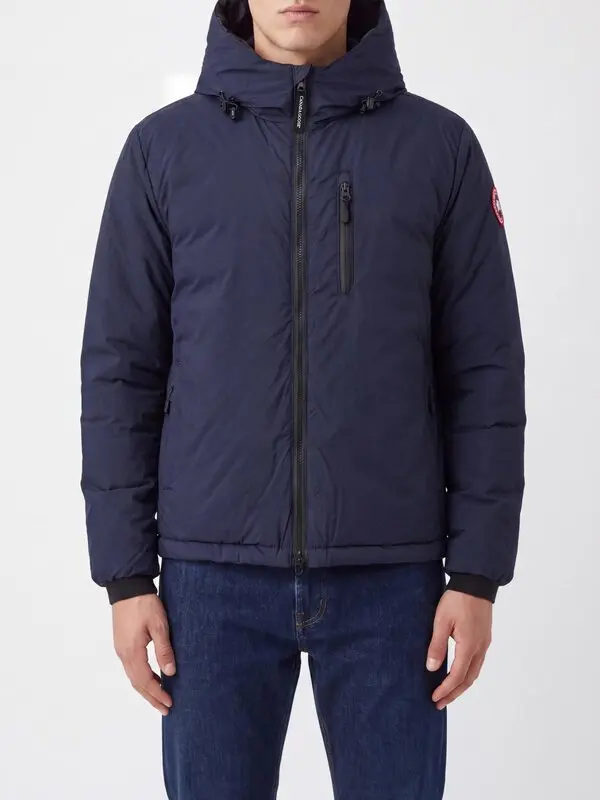 Canada Goose Hooded Puffer Jacket In Water-repellent Technical Nylon - Navy