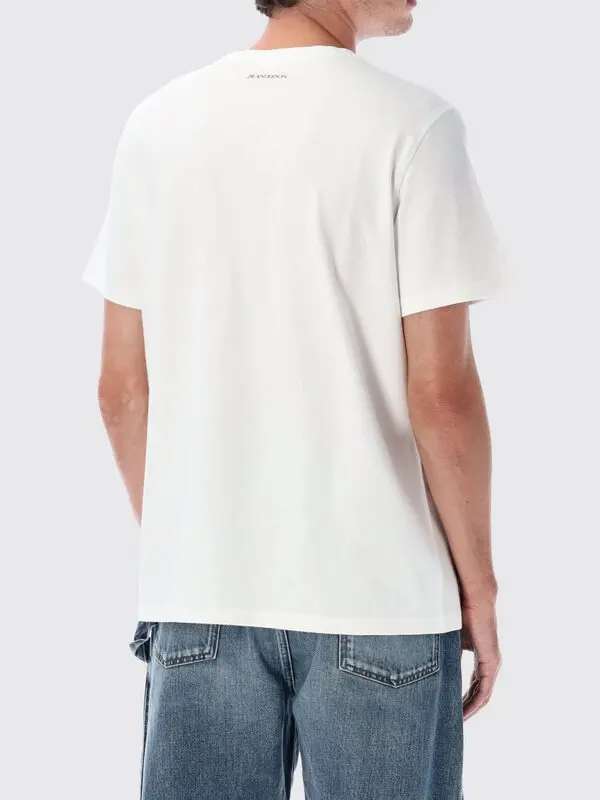 JW Anderson Logo Print Crew Neck Cotton T-shirt - Green
