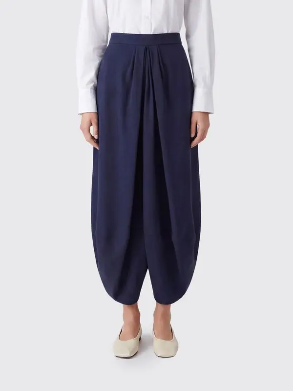 Giorgio Armani Asymmetrical Side-draped Silk Midi Skirt
