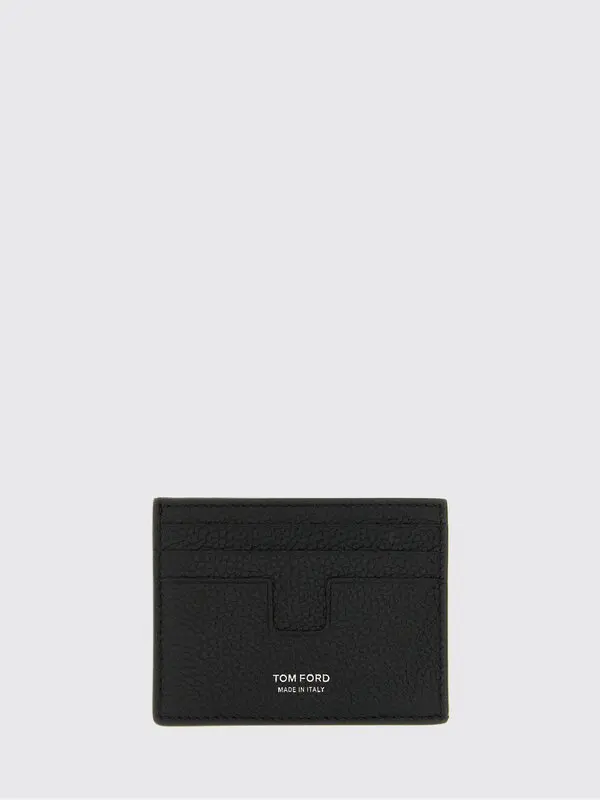 TOM FORD Grained Calf Leather Flat Card Holder With Seven Slots