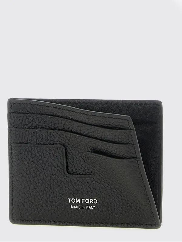 TOM FORD Grained Calf Leather Flat Card Holder With Seven Slots
