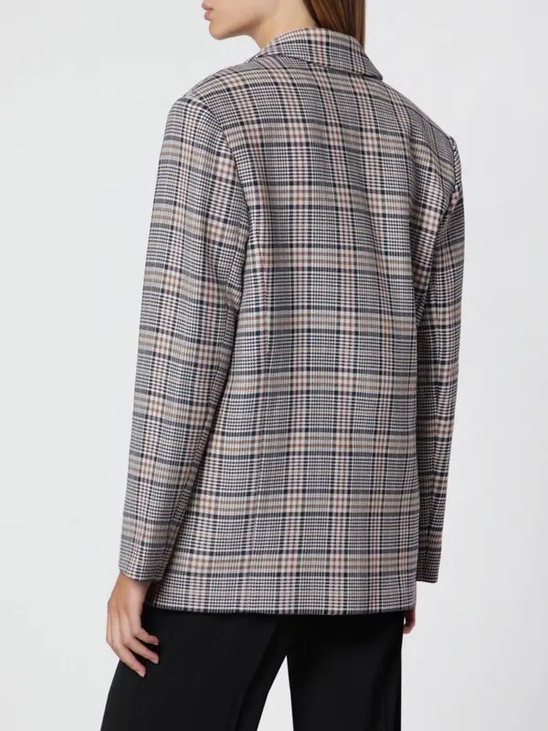 ANINE BING Relaxed Fit Single-breasted Tartan Viscose-blend Blazer - Red