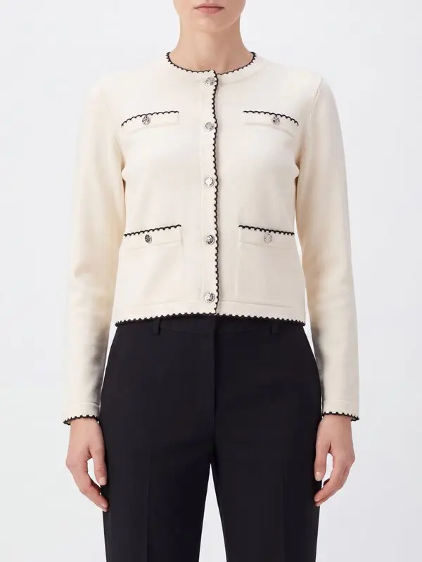 Tory Burch Wool Cardigan - Ivory