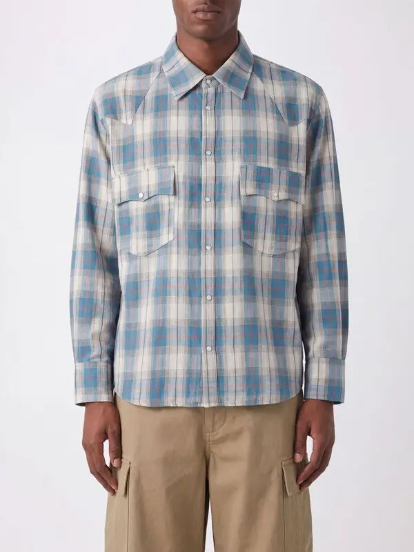 FOUND Long-sleeved Check Cotton Shirt With Patch Pockets