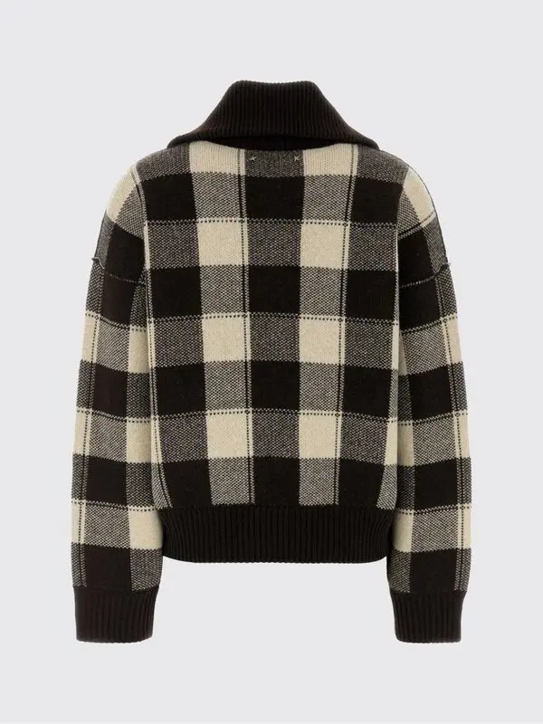 GOLDEN GOOSE Chequered Wool Cardigan With Zip Closure