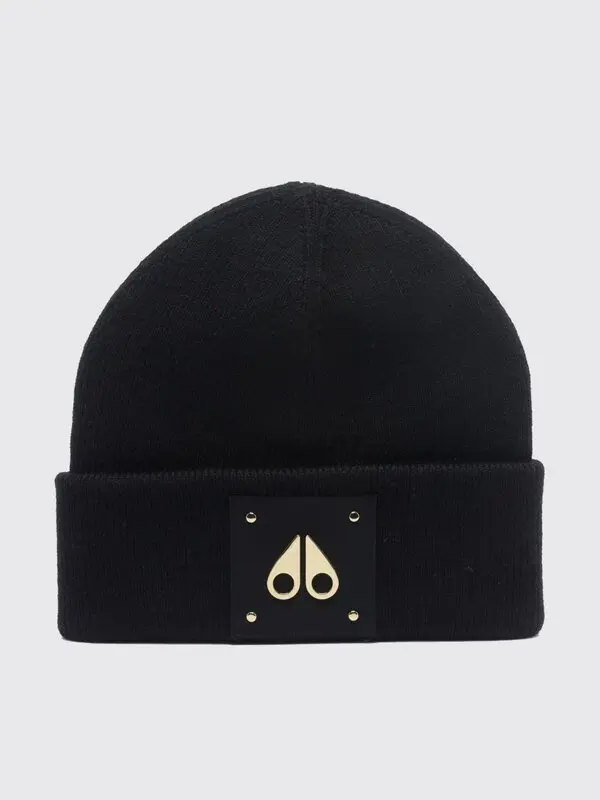 Moose Knuckles Pure Wool Beanie With Cuffed Brim - Black