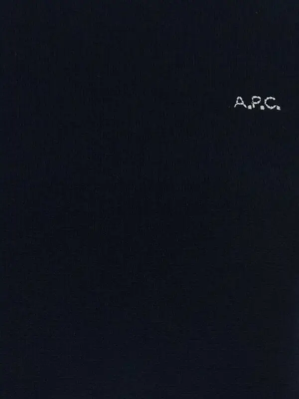 A.p.c. Short-sleeved Crewneck Jumper In Virgin Wool And Cotton Blend