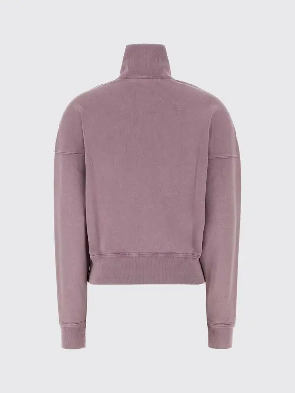 Isabel Marant Étoile High-neck Sweatshirt In Cotton With Half-zip - Pink