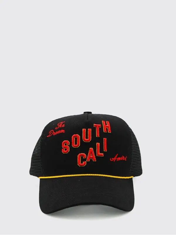 Amiri Cotton And Nylon Baseball Cap With Embroidered Logo - Grey
