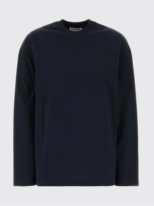 JIL SANDER Long Sleeve Cotton T-shirt - Blue