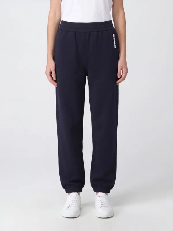 JIL SANDER Cotton Trousers - Navy