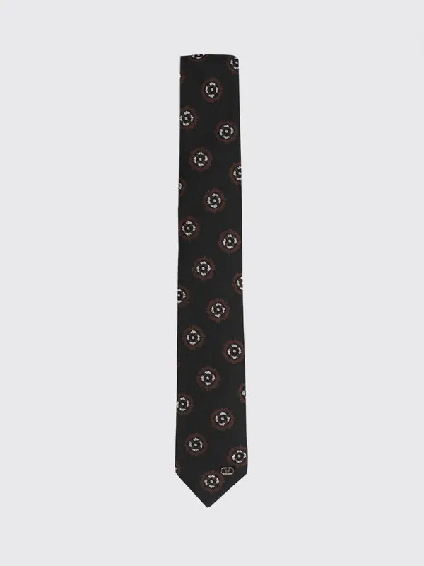 Valentino Garavani Pure Silk Floral Print Tie - Black