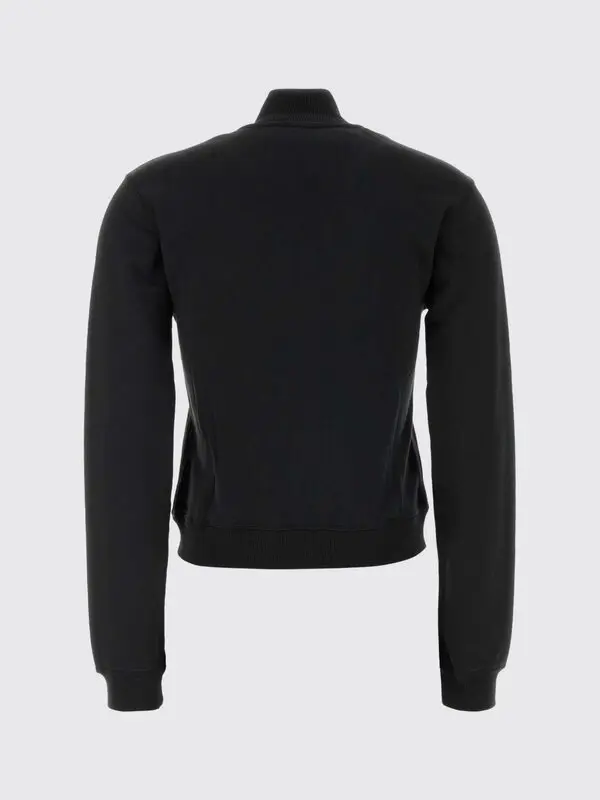 DIESEL® Slim Fit Cotton Zip-up Jumper With Turtleneck And Oval D Logo