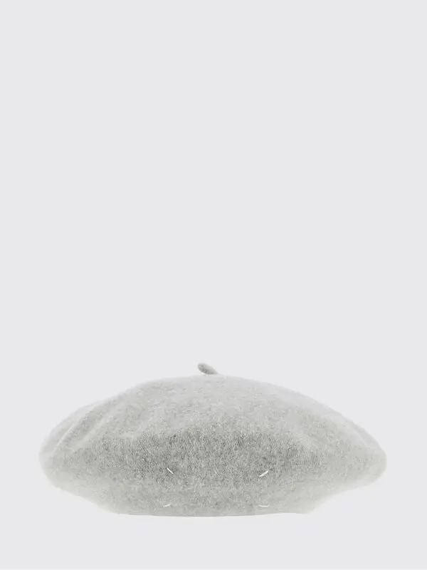 MAISON MARGIELA Wool Beret With Iconic Four Stitches - Grey