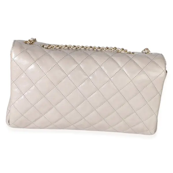 Chanel Quilted Calfskin Accordion Flap Bag - Gray