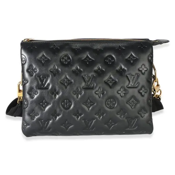 LOUIS VUITTON Monogram Embossed Coussin Pm - Black