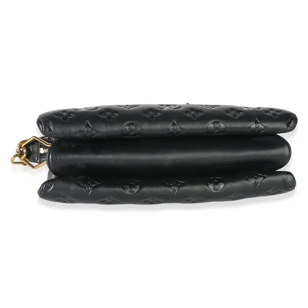 LOUIS VUITTON Monogram Embossed Coussin Pm - Black