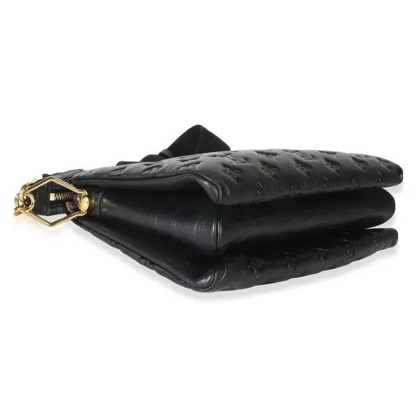 LOUIS VUITTON Monogram Embossed Coussin Pm - Black