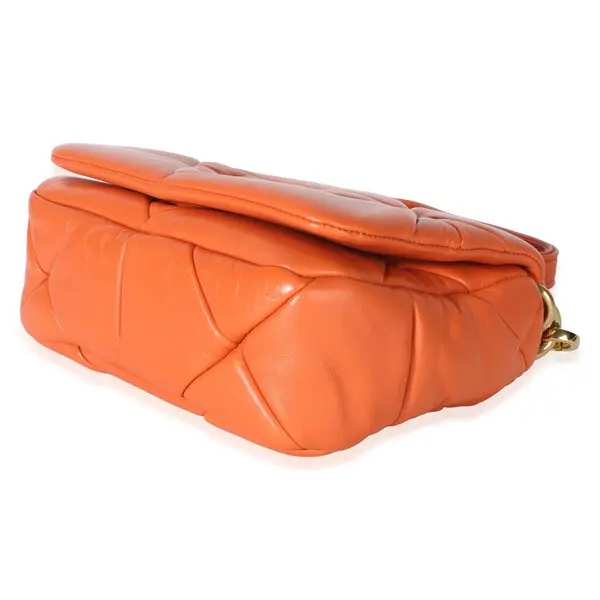 Prada Nappa Patchwork Chain Bag - Orange