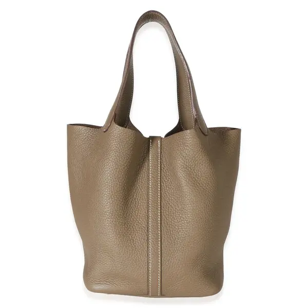 Hermès Clemence Picotin Lock Bag - Gray