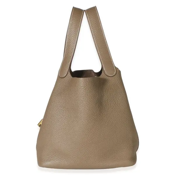 Hermès Clemence Picotin Lock Bag - Gray