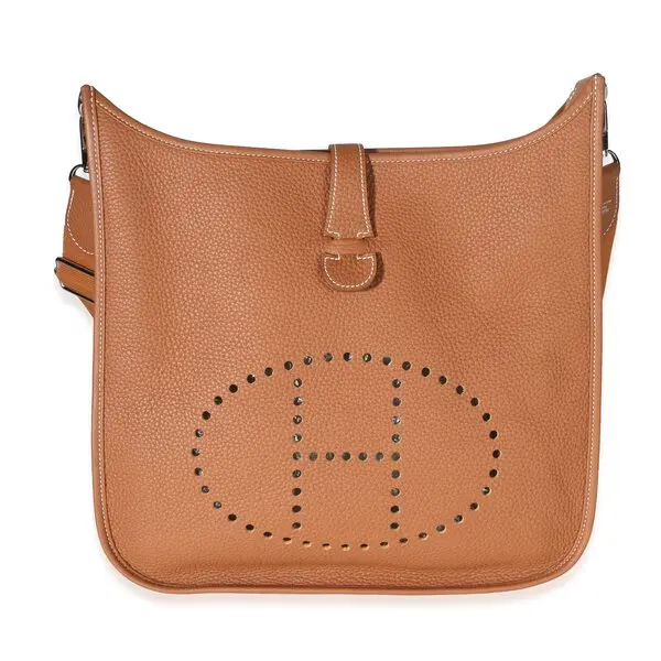 Hermès Gold Clemence Evelyne Iii 33 Gm Phw - Brown