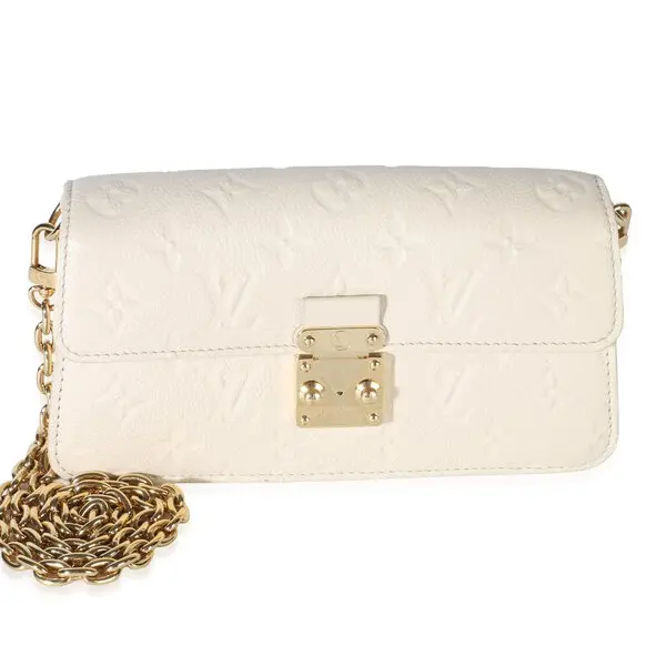 LOUIS VUITTON Monogram Empreinte Metis Wallet On Chain - Beige